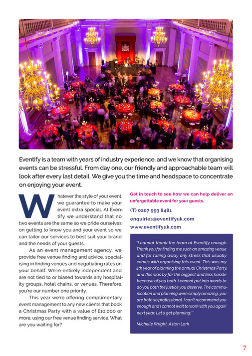 Event Industry News - The Christmas Party Guide - 2023 - Page 6-7 - Created with Publitas.com