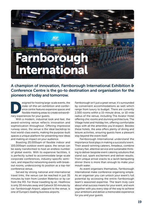 Event Industry News - The Conference & Meetings Guide - 2024 - Page 18-19