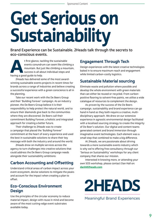 Event Industry News - The Sustainable Event Guide – 2025 - Page 8-9 - Created with Publitas.com