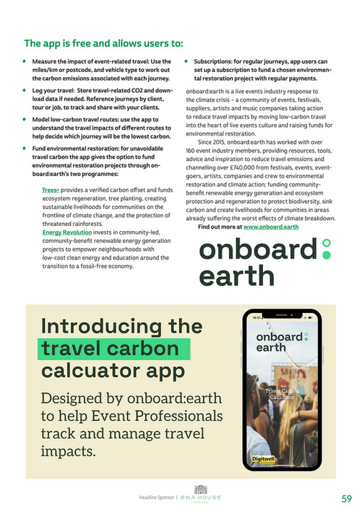 Event Industry News - The Sustainable Event Guide – 2025 - Page 58-59 - Created with Publitas.com