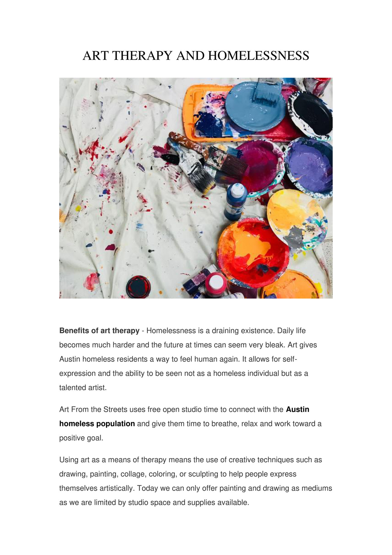 My publications - ART THERAPY AND HOMELESSNESS - Page 1 - Created with ...