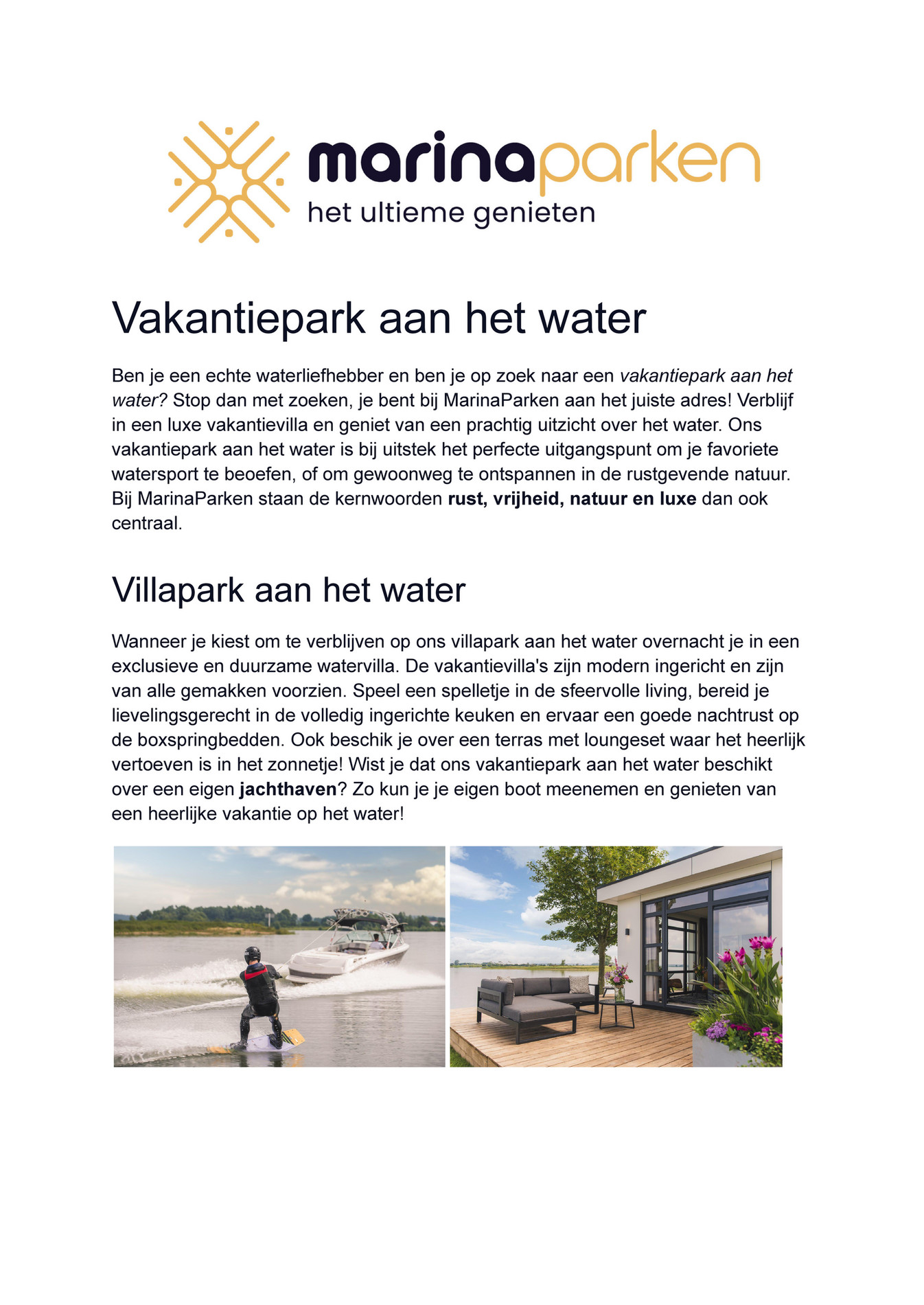My publications - MarinaParken - Vakantiepark aan het water - Page 1 ... My publications - MarinaParken - Vakantiepark aan het water - Page 1 ...