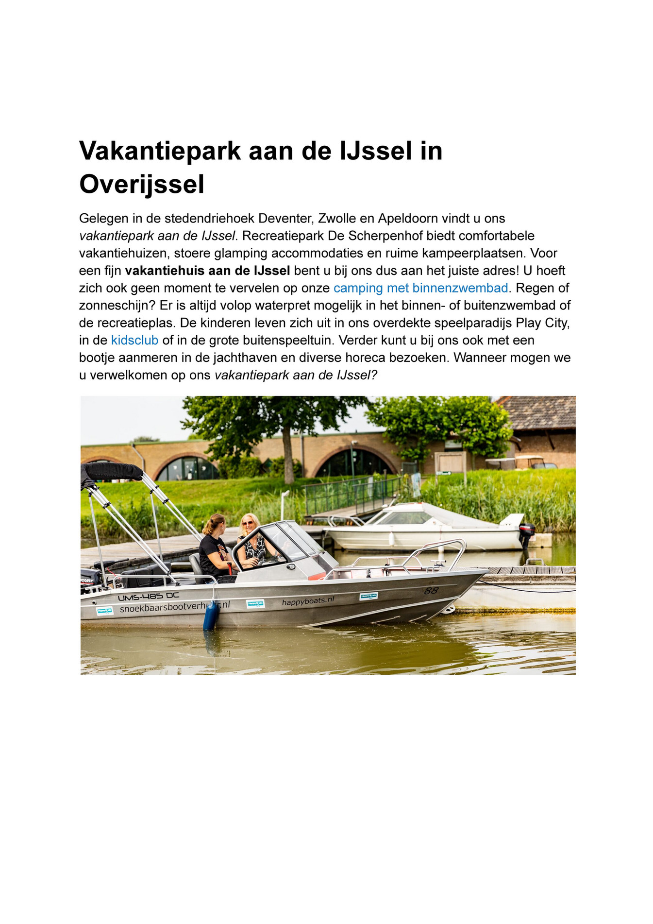 My publications - Vakantiepark aan de IJssel in Overijssel - Page 1 ... My publications - Vakantiepark aan de IJssel in Overijssel - Page 1 ...