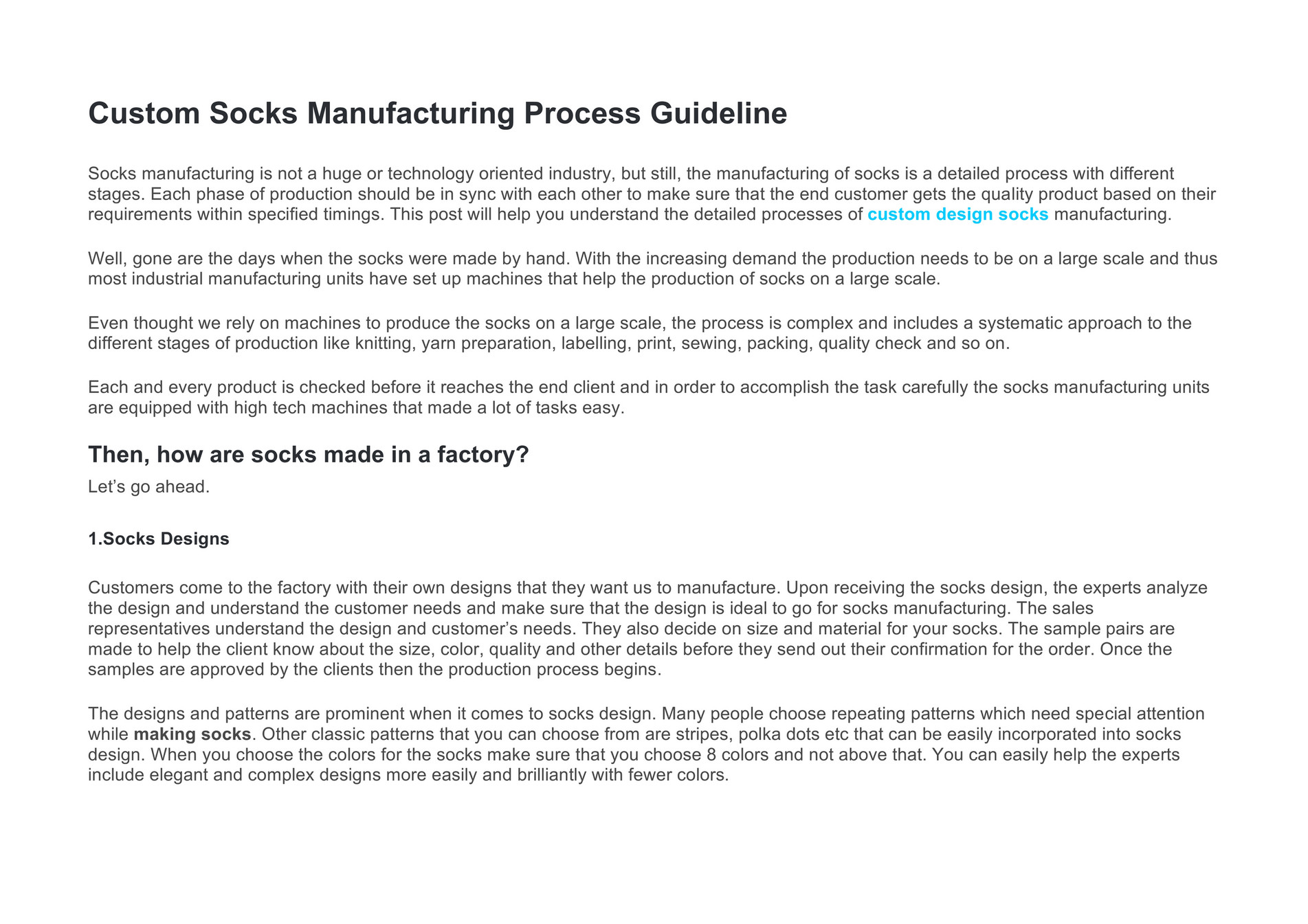 My publications - Custom Socks Manufacturing Process Guideline - Page 1 ...