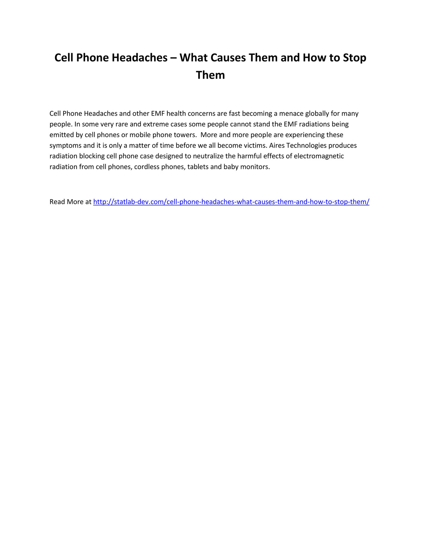 GIT Expert - Cell Phone Headaches – What Causes Them and How to Stop ...