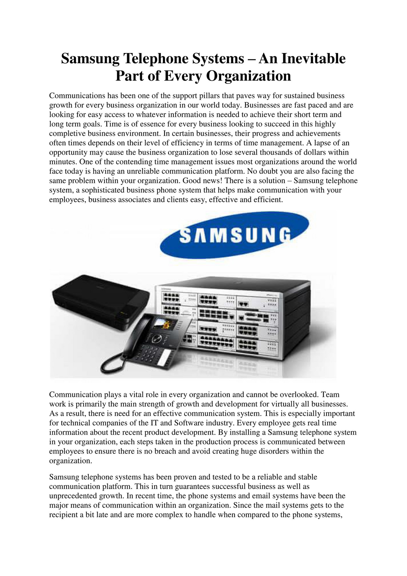 GIT Expert - Samsung Telephone Systems – An Inevitable Part of Every ...