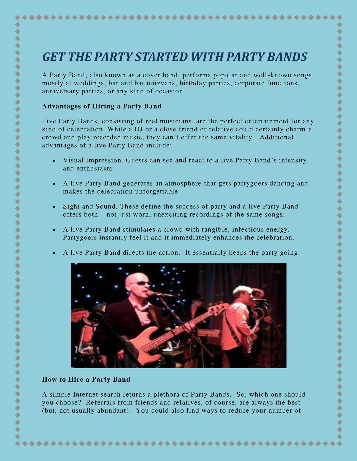 GIT Expert - GET THE PARTY STARTED WITH PARTY BANDS - Page 1 - Created ...
