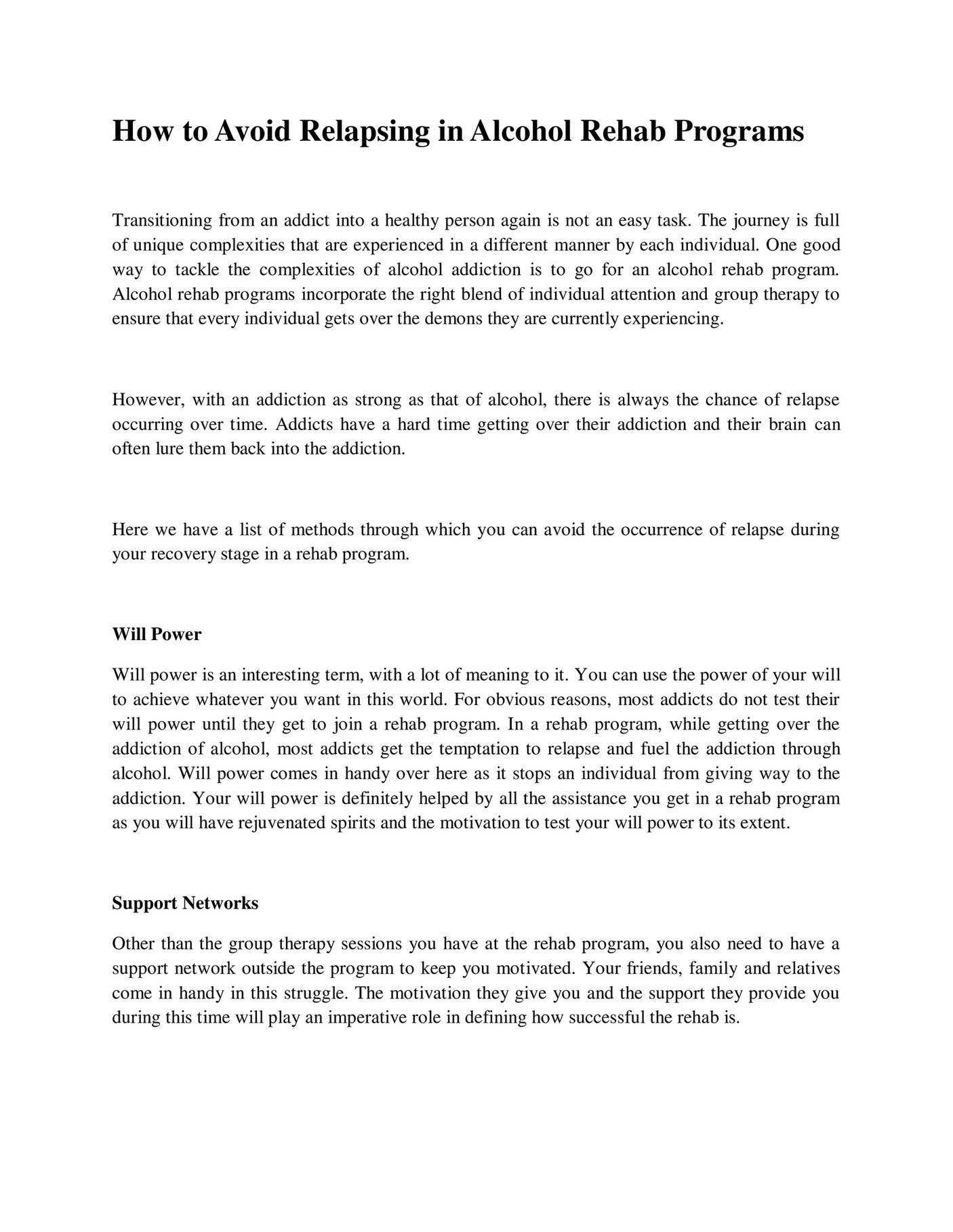 Git Expert How To Avoid Relapsing In Alcohol Rehab Programs Page 1