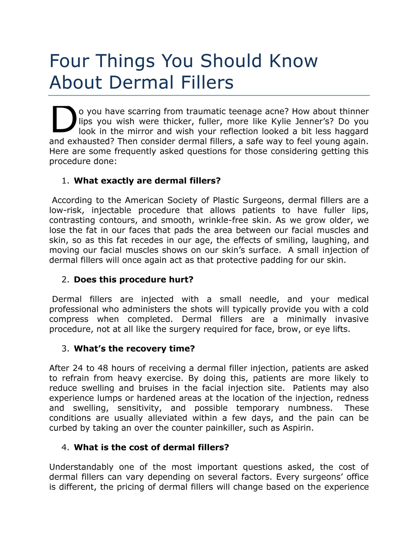 GIT Expert - Four Things You Should Know About Dermal Fillers - Page 1 ... GIT Expert - Four Things You Should Know About Dermal Fillers - Page 1 ...