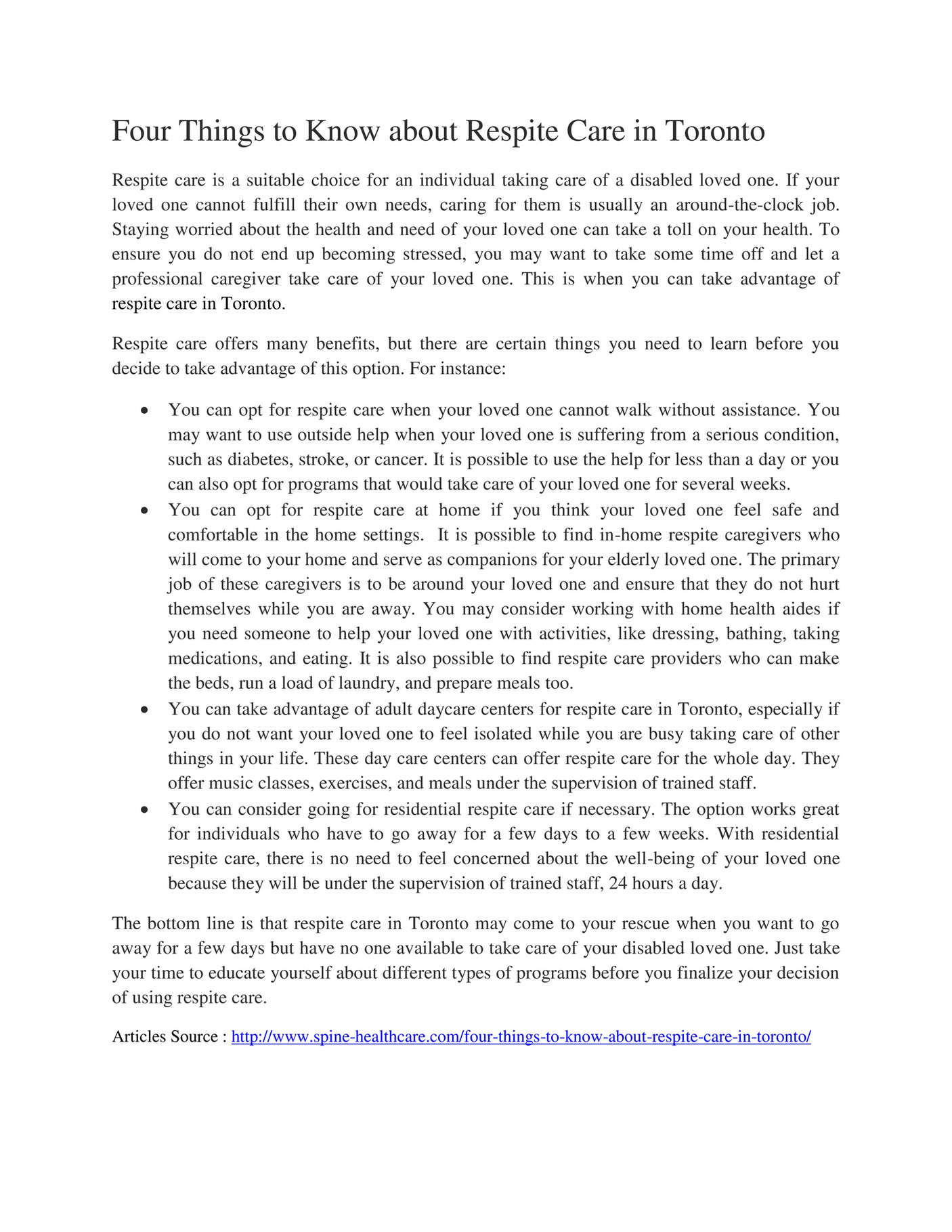 GIT Expert - Four Things to Know about Respite Care in Toronto - Page 1 ... GIT Expert - Four Things to Know about Respite Care in Toronto - Page 1 ...