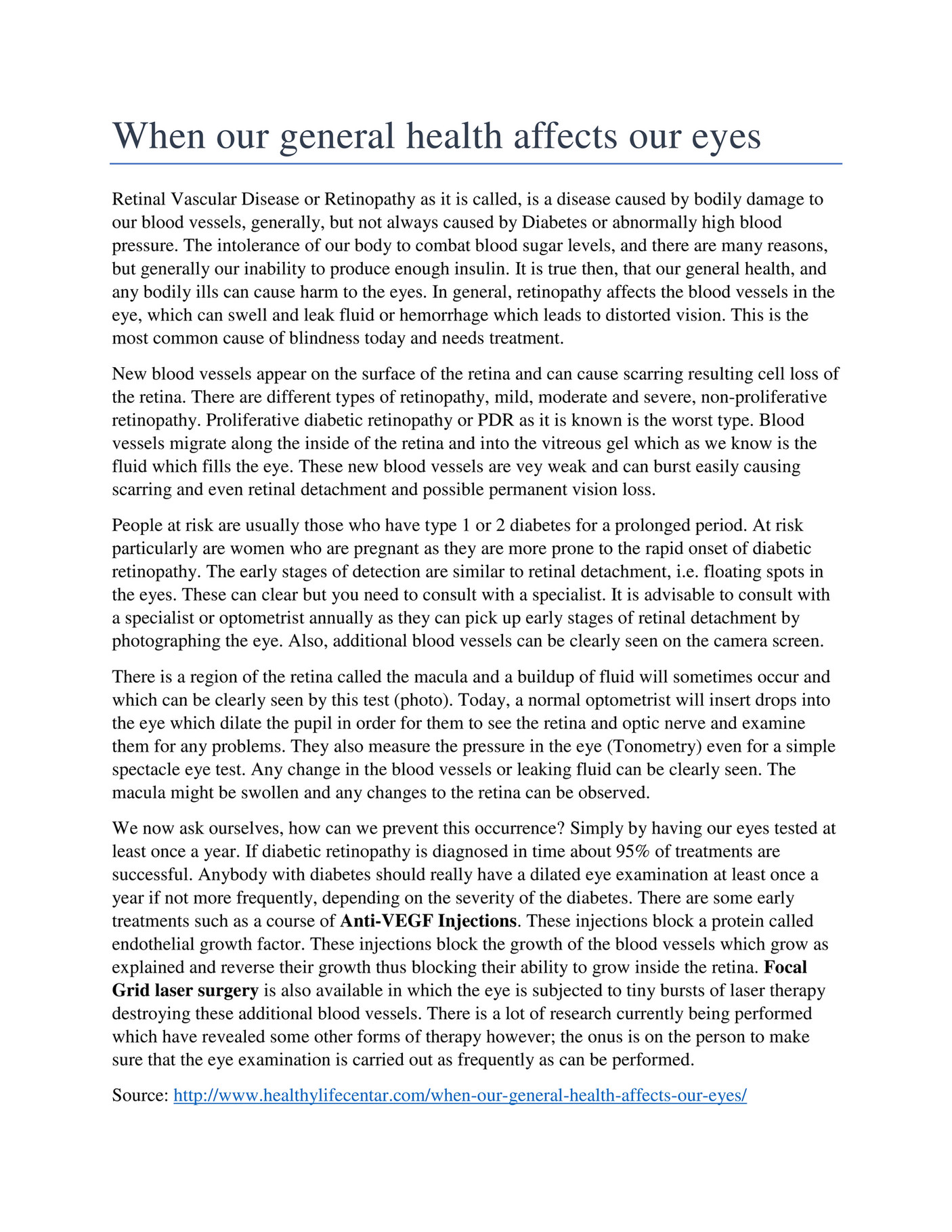 GIT Expert - When our general health affects our eyes - Page 1 ...