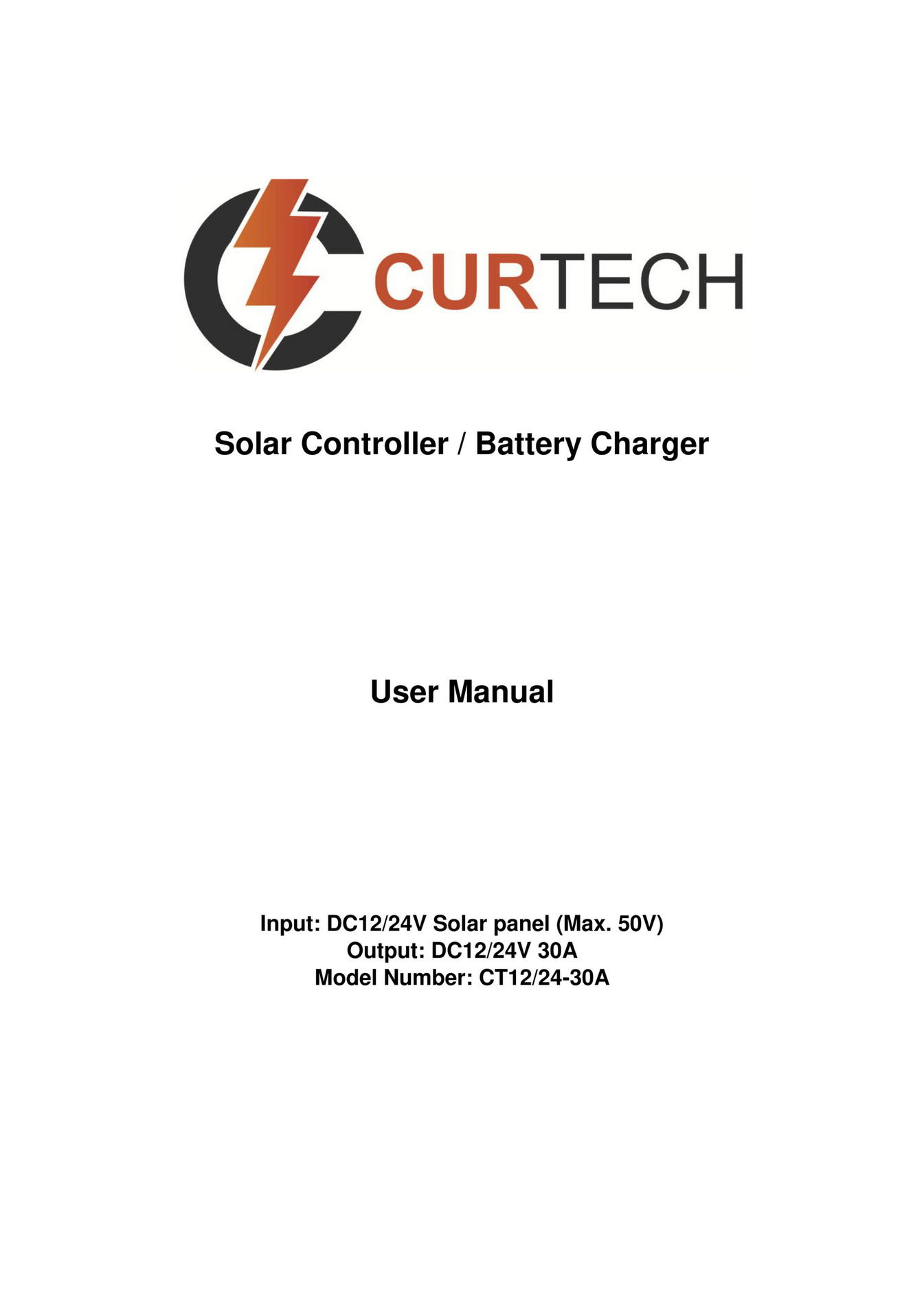 Solar Camping Australia - CT1224-30A Curtech Solar Controller Manual ...
