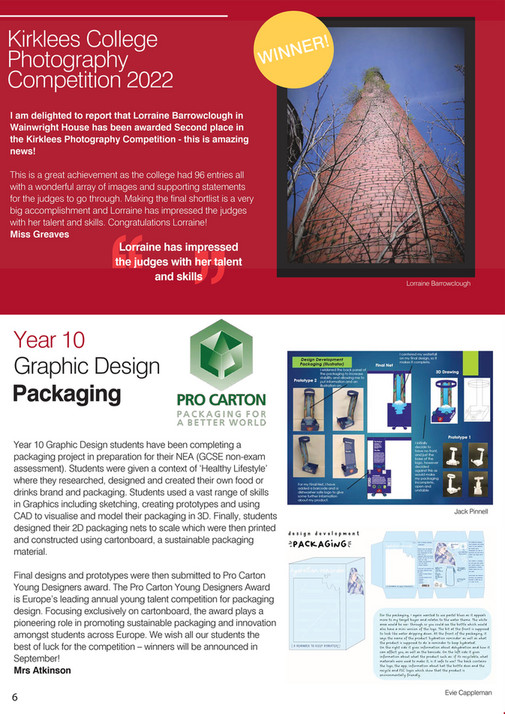 Holmfirth High School - Summer Newsletter 2022 - Page 6-7 - Created with Publitas.com