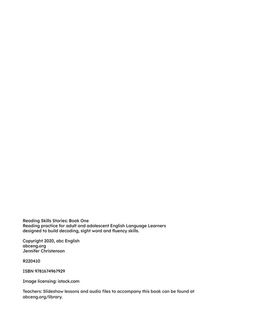 Easy English Readers - Reading Skills Stories: Book One - Page 2-3 ...