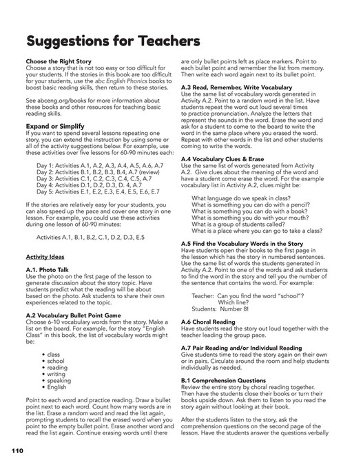 Easy English Readers - Reading Skills Stories: Book One - Page 112-113 ...