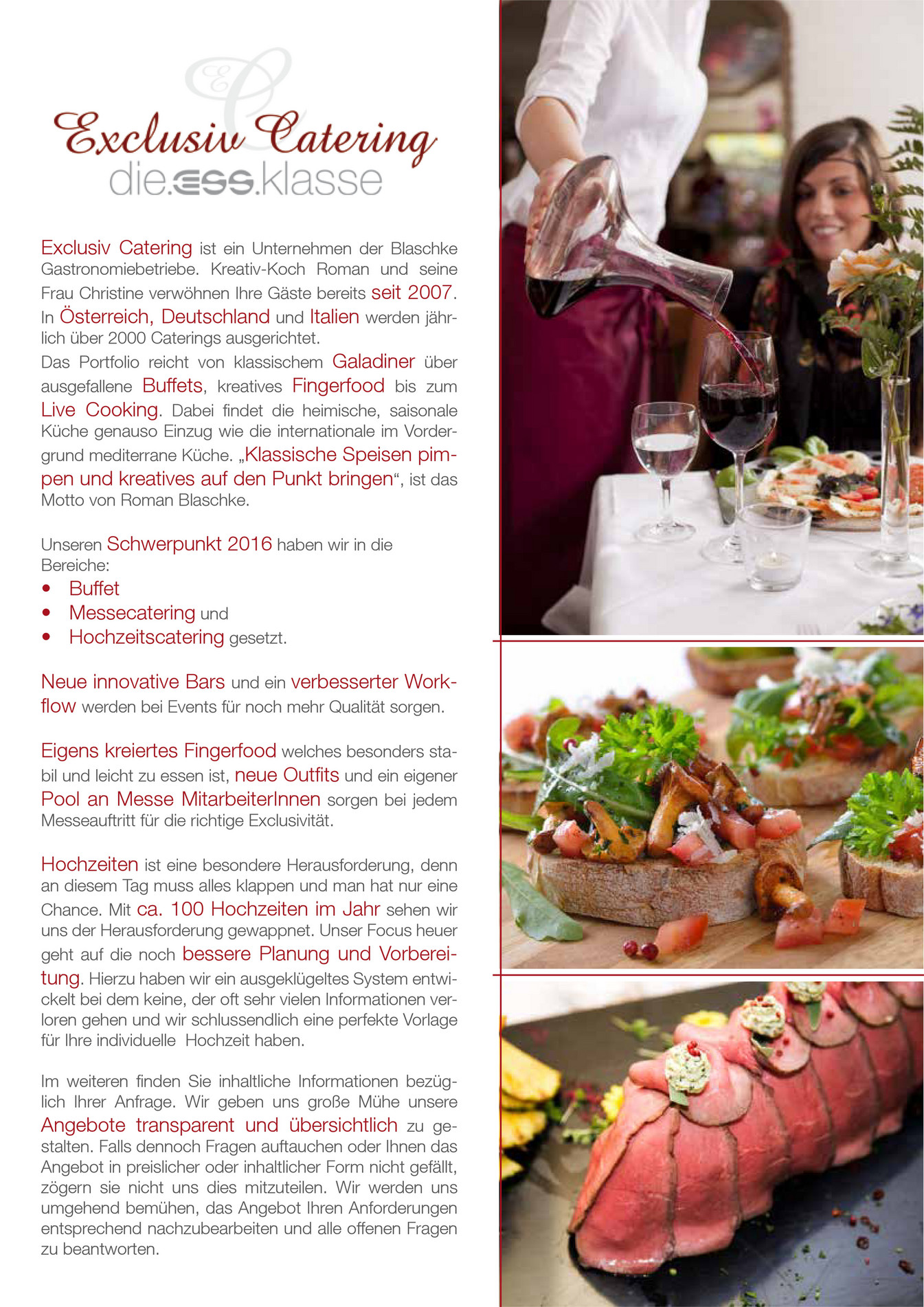 Exclusiv Catering - die.ess.klasse - Menu Sommer 2016 - Seite 1 ...