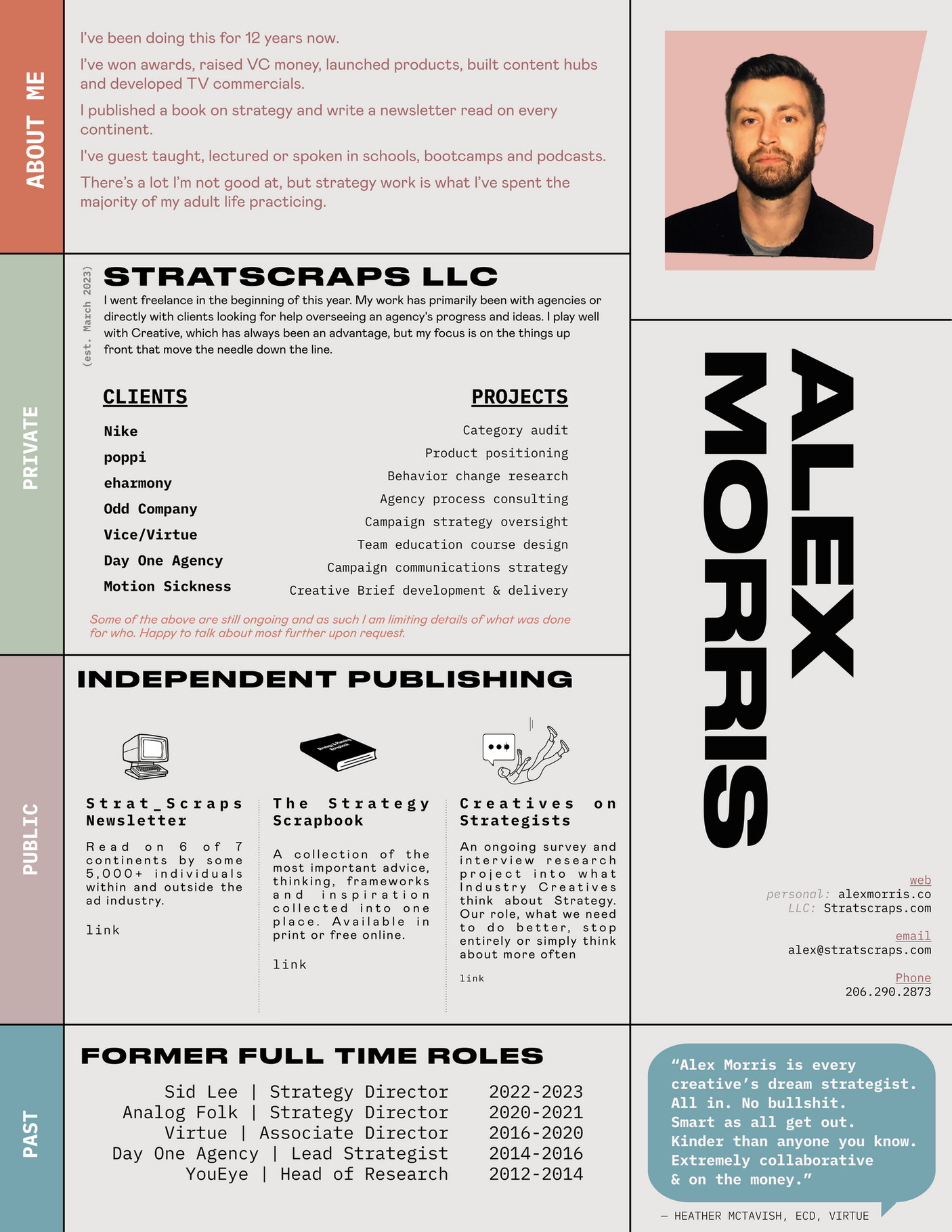 chopshop - Alex Morris 2023 Freelance Resume - Page 1 - Created with ...