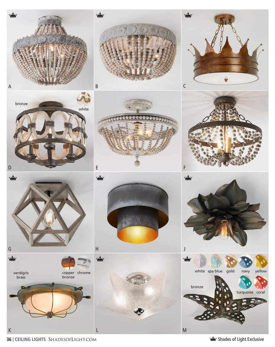 Seaside Starfish Glass Ceiling Light | Shelly Lighting