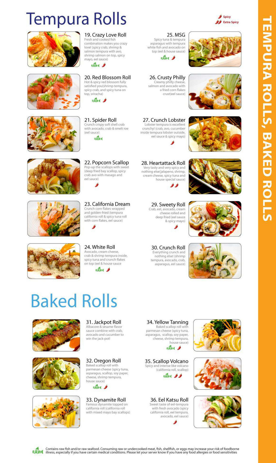 Justin s Web Design Inc. Crazy Sushi Menu Page 6 7 Created with Publitas
