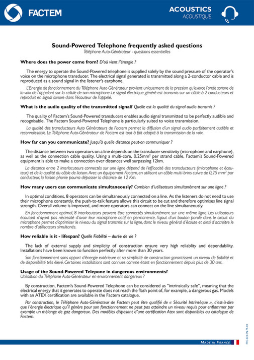 FACTEM - Fiche technique fonctionnement généphone - Page 2-3 - Created ...