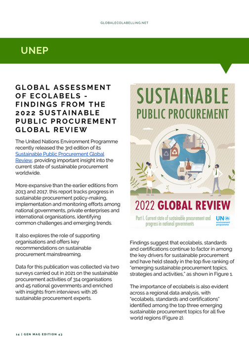Global Ecolabelling Network - GEN Magazine Edition 43 2023 - Page 14-15 - Created with Publitas.com