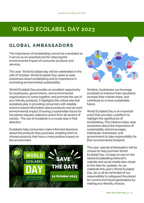 Global Ecolabelling Network Magazine Edition 44 - Page 6-7 - Created with Publitas.com