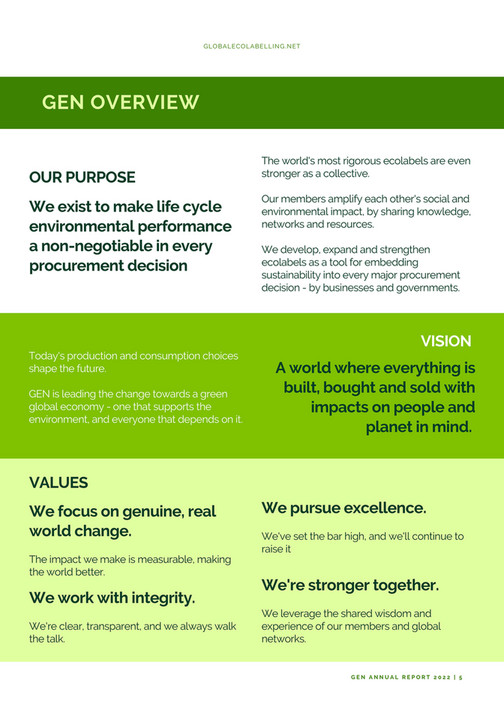 Global Ecolabelling Network - 2022 Annual Report - Page 4-5 - Created with Publitas.com