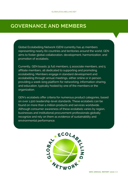 Global Ecolabelling Network - 2022 Annual Report - Page 6-7 - Created with Publitas.com