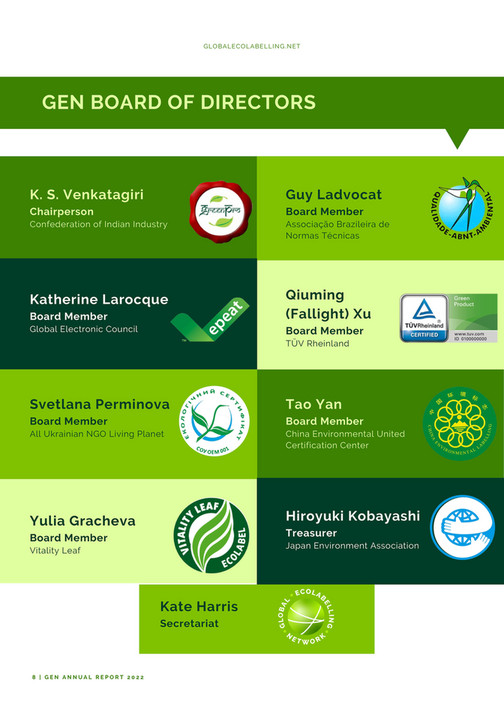 Global Ecolabelling Network - 2022 Annual Report - Page 8-9 - Created with Publitas.com