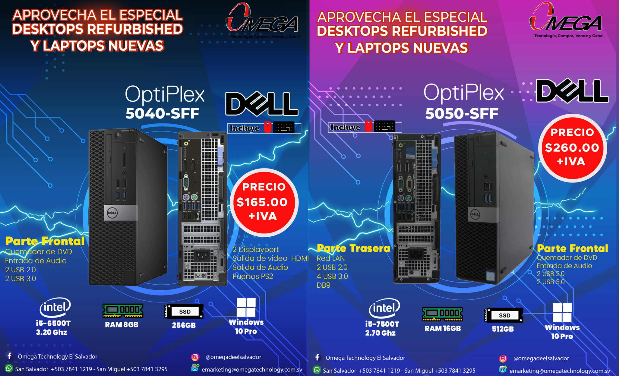 My publications - ESPECIAL DE ORDENADORES DELL Y HP OMEGA TECHNOLOGY EL SALVADOR - Page 2-3 ...