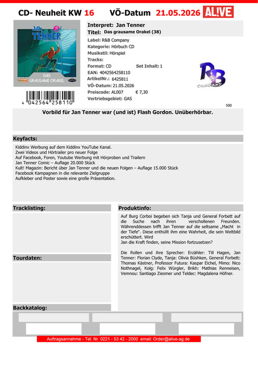 Alive AG - KW16 2026 Katalog Musik - Seite 1