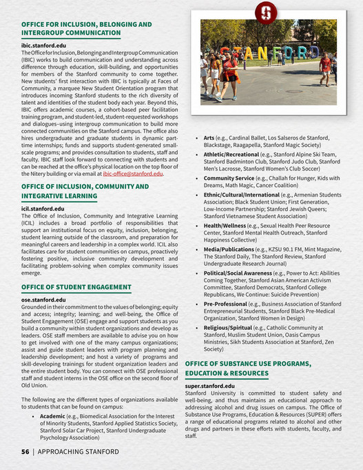 Stanford University VPUE - Approaching Stanford Handbook 2025 - Page 56-57