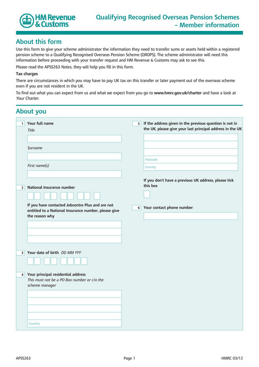 EXPATMONEY - HMRC Forms; APSS262, APSS263 & CA1890 - Page 6-7 - Created ...