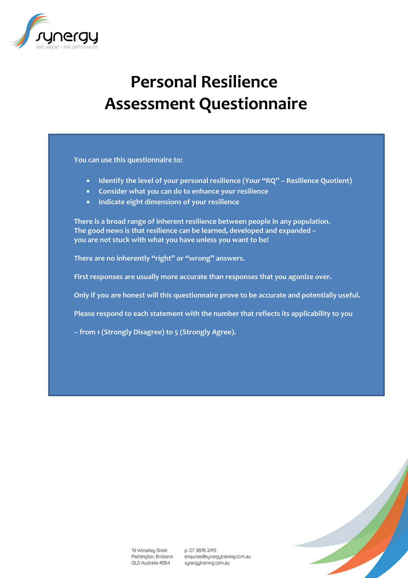 Resilience Questionnaire 2016 - Page 4-5 - Created with Publitas.com