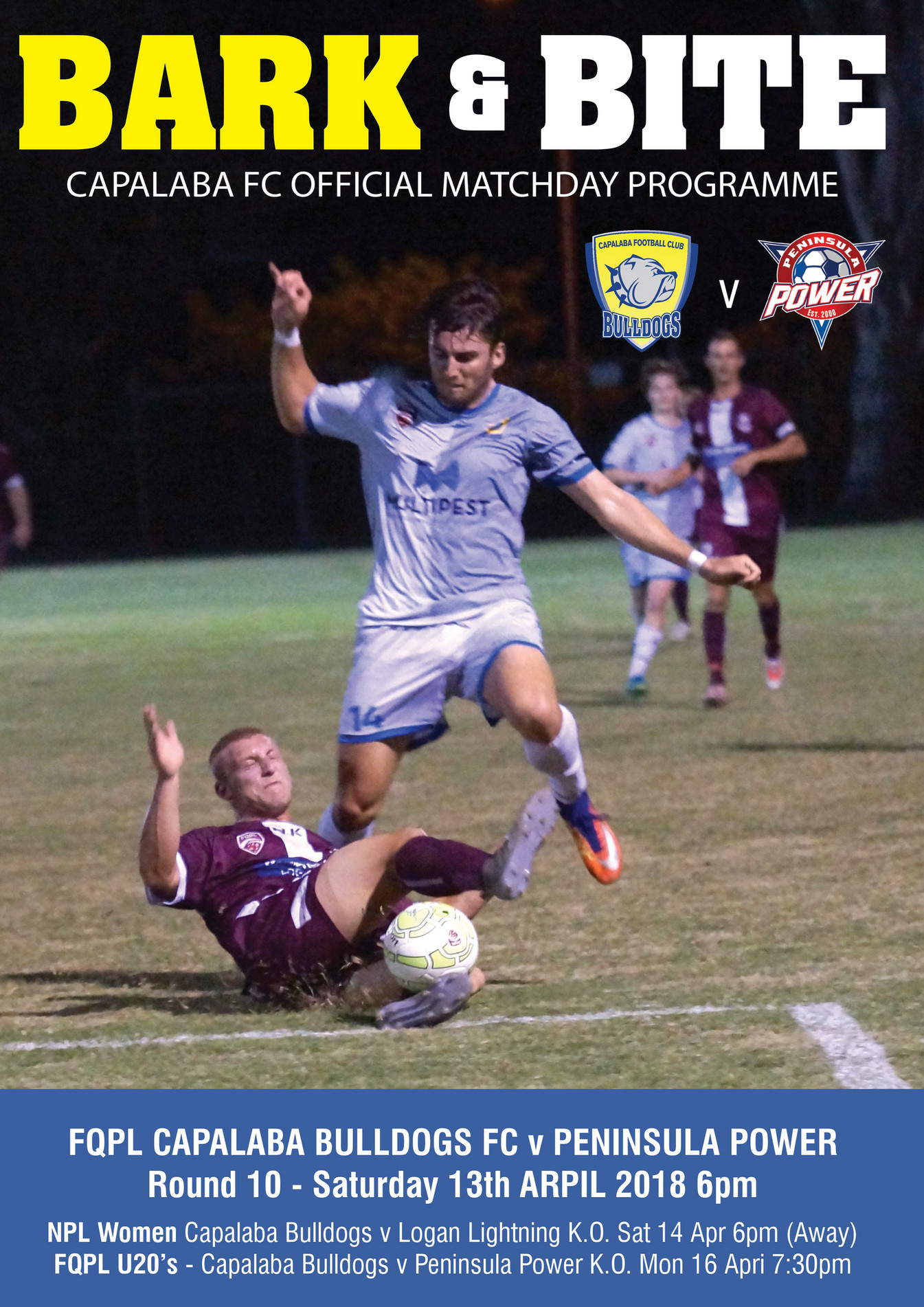 CapalabaFC - Capalaba Bulldogs Programme 14-04-18 - Page 1 - Created ...