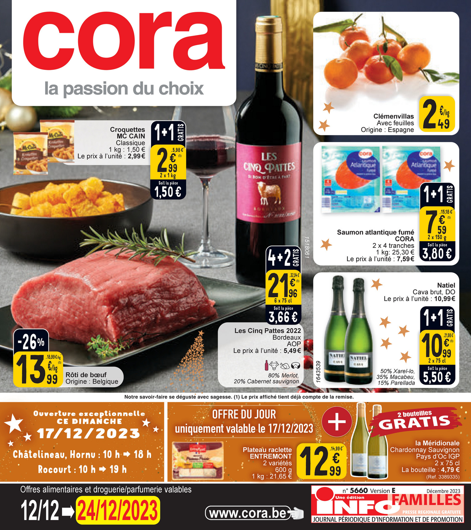 cora FR - Les offres festives chez cora Châtelineau au 12-12 - Page 1