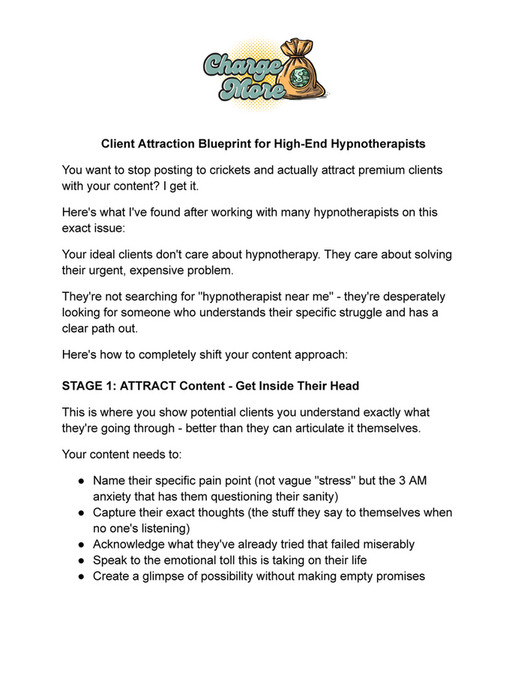 River Of Life Healings - Client Attraction Blueprint for High-End Hypnotherapists - Page 1 ...