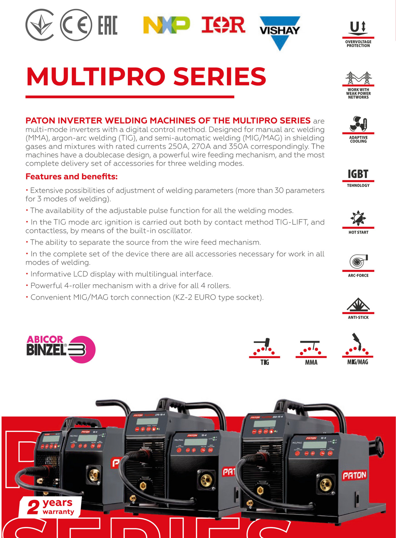 Algan Metal Sanayi ve Ticaret A.Ş. - Paton MULTIPRO Series_EN - Sayfa 1 ...