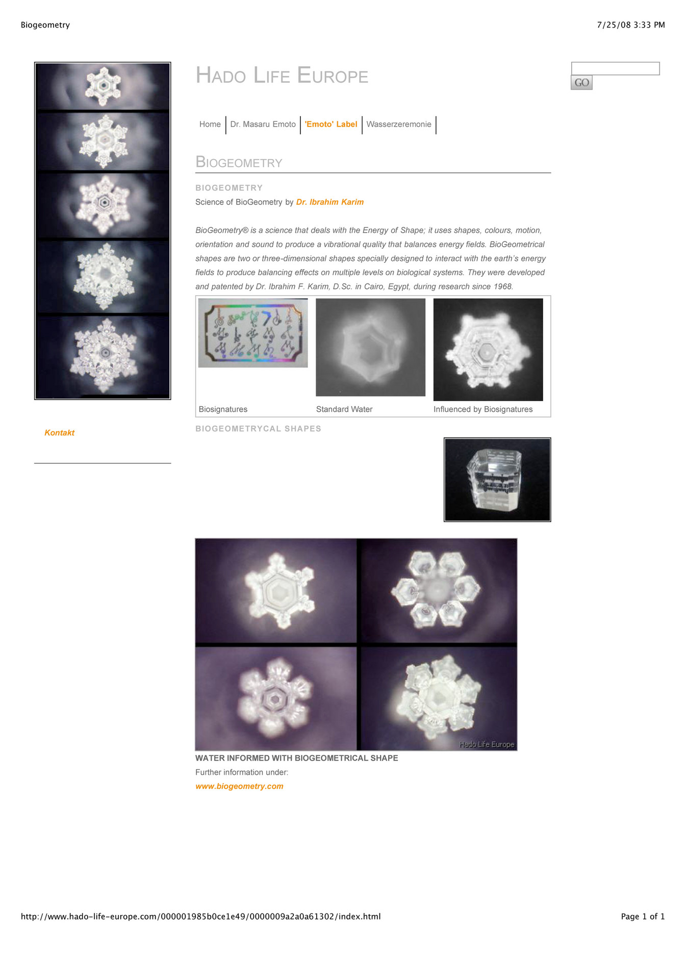 My publications - Emoto Water Crystals - Página 1 - Created with ...