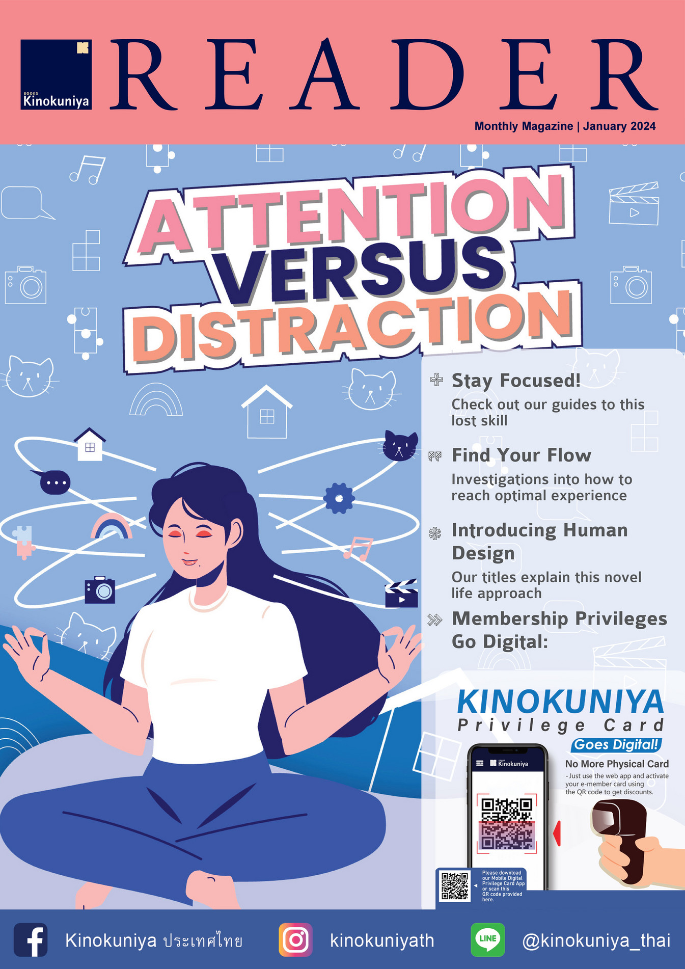 My publications - e-Reader January 2024 by Kinokuniya Thailand - Page 1 - Created with Publitas.com