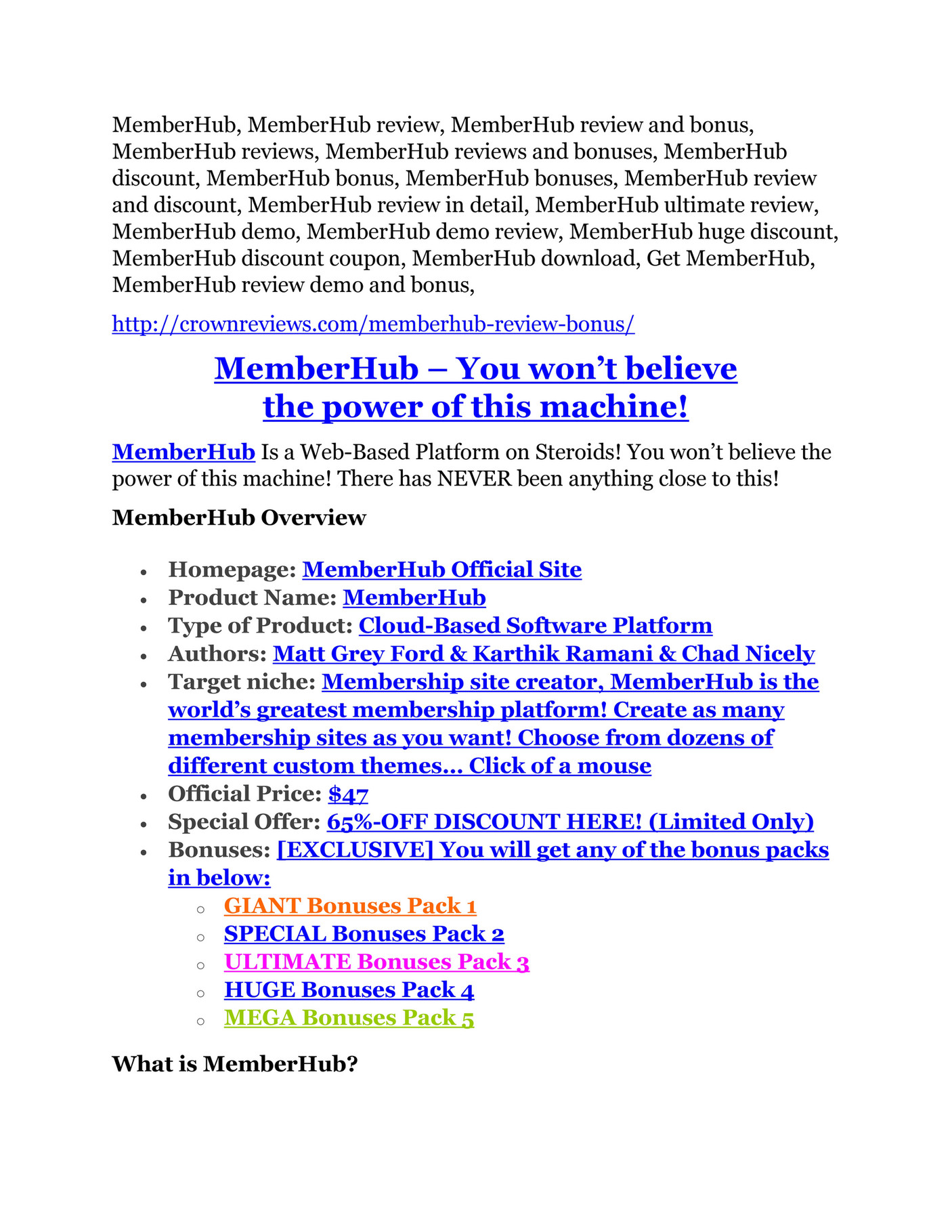 gokonisu - MemberHub Review & MemberHub $16,700 bonuses - Page 1 ...