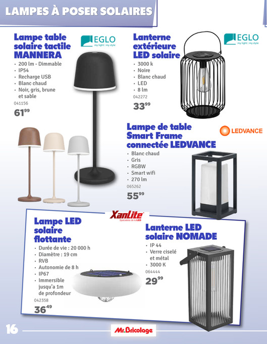 Luminaire Mr Bricolage Catalogue