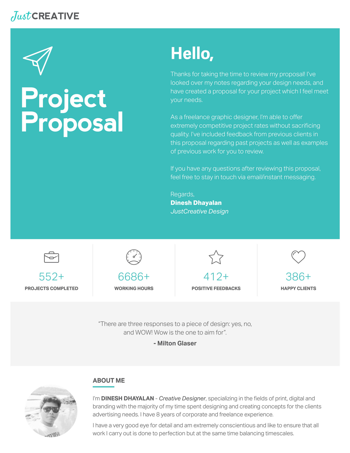 Just Creative - Project Proposal - Page 1 - Created with Publitas.com