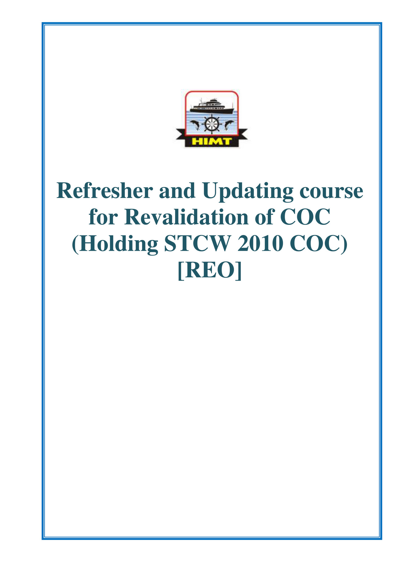 HIMT - REO HANDOUT - Page 1 - Created with Publitas.com