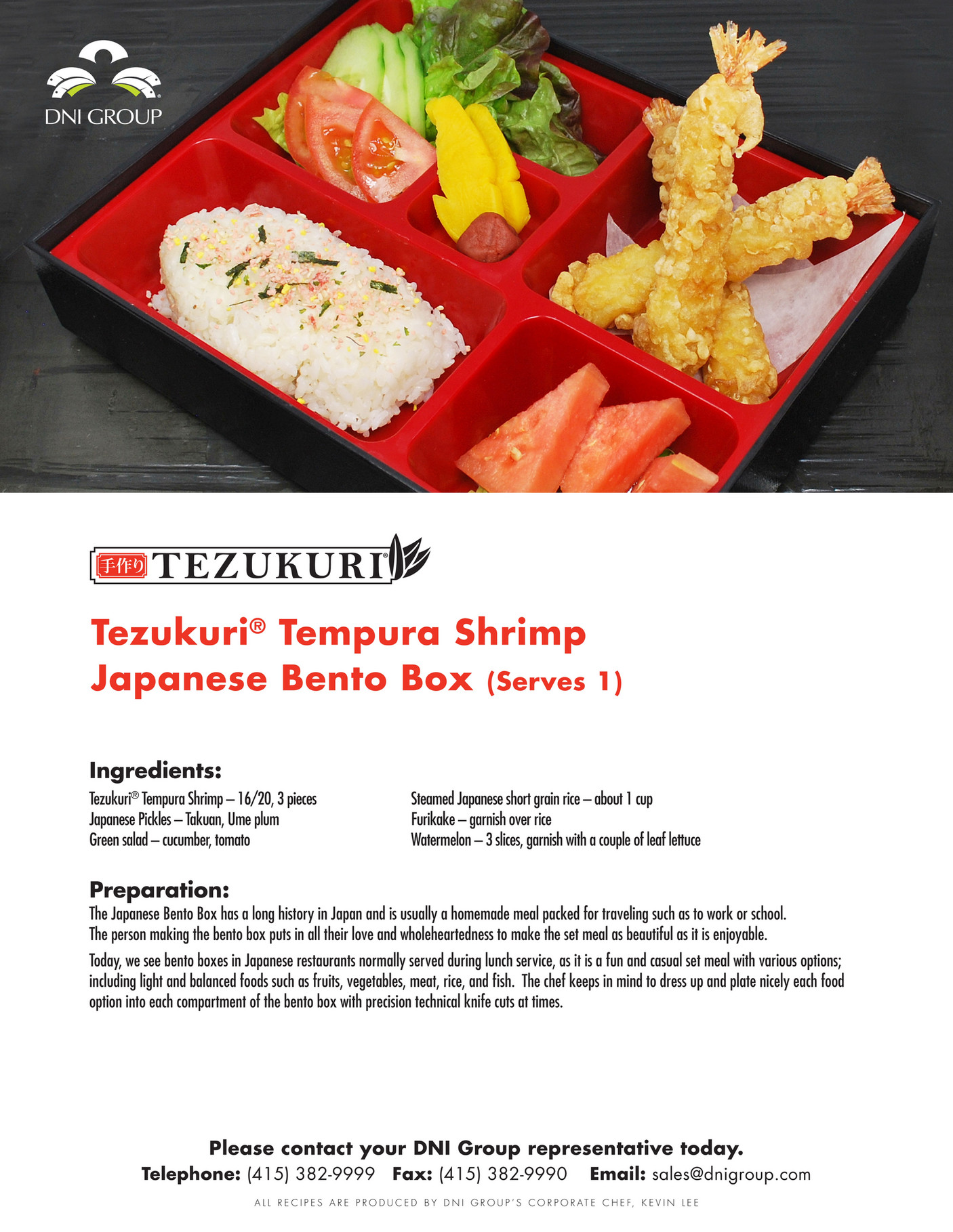 DNI Group, LLC - Tempura Shrimp Bento Box - Page 1 - Created with ...