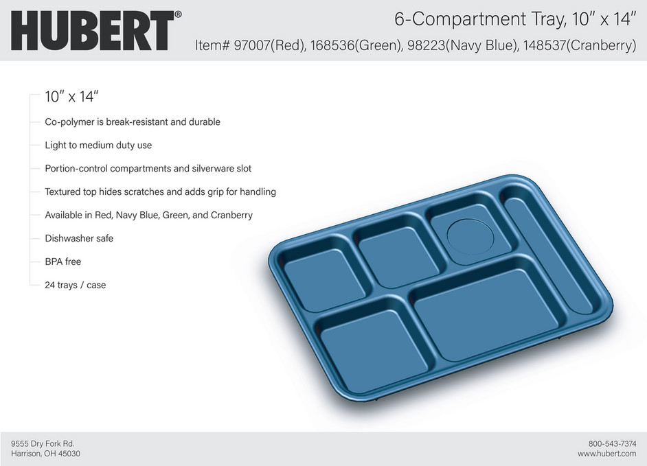 Takkt - 6-Compartment_Tray_Spec_Sheet - Page 1 - Created with Publitas.com