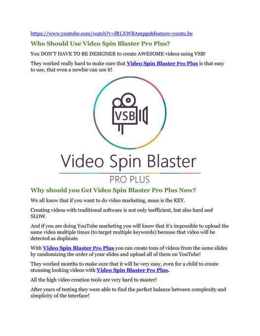 SSE - Video Spin Blaster Pro Plus review and giant bonus with +100 ...