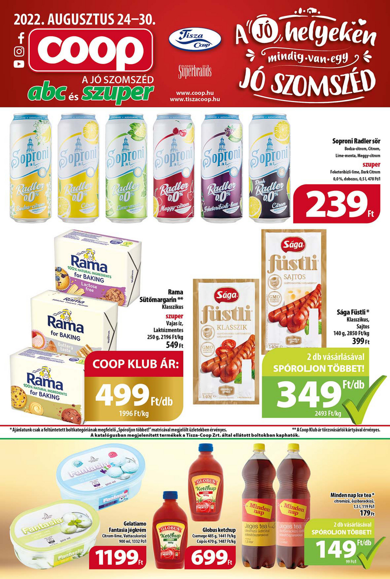 Coop Akciósújságok - Coop Tisza 2022. augusztus 2. Abc-Szuper - Oldal 1