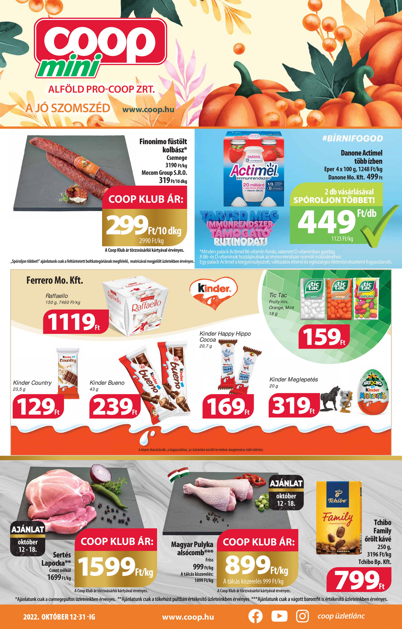 Coop Akciósújságok - Coop Alföld 2022. október 1-2. Mini - Oldal 1