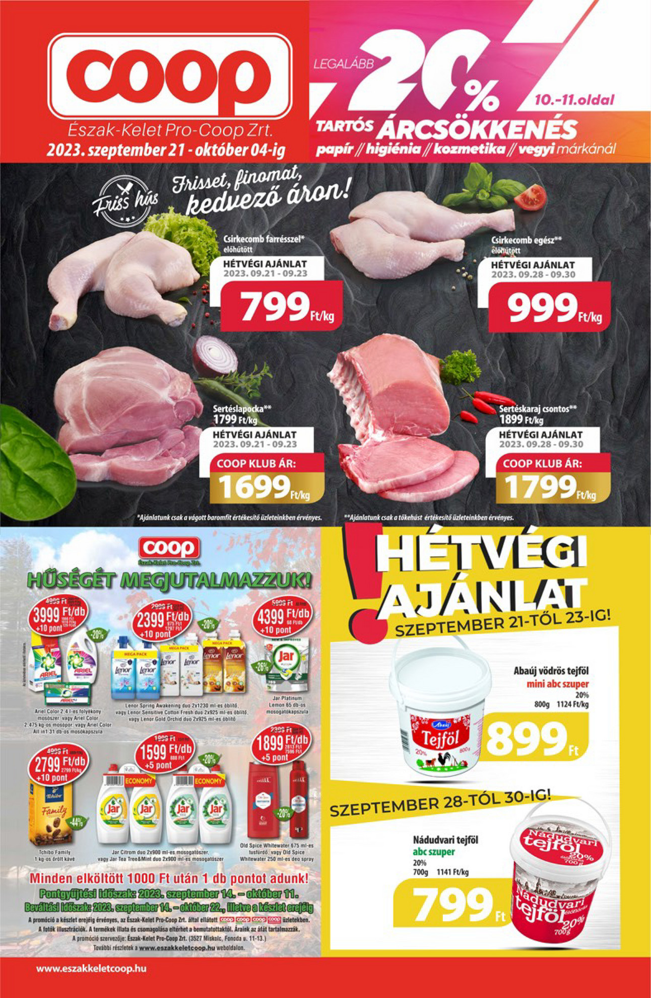 Coop Akciósújságok - Coop Észak-Kelet szórólap 2023. szeptember 4-5. hét - Oldal 1